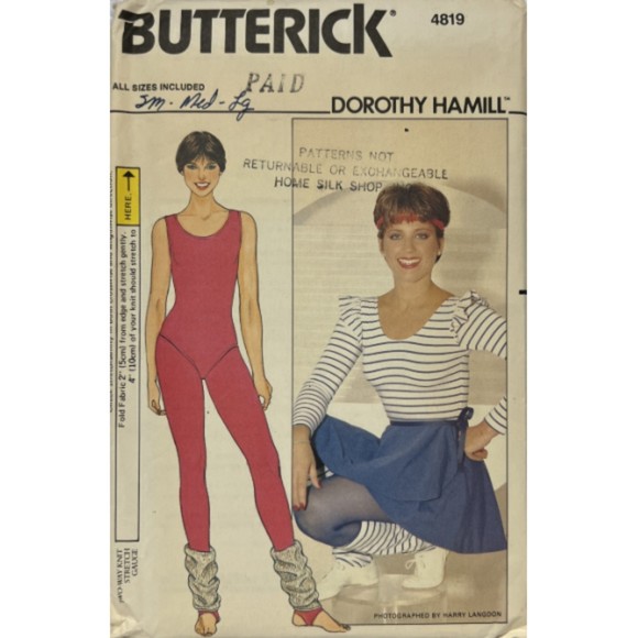 Butterick | Office | Butterick 489 Pattern Dorothy Hammil Leotard ...